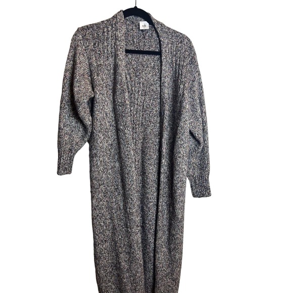 CAbi | Sweaters | Cabi Xxs Long Duster Cardigan Brown Metallic Sparkle ...